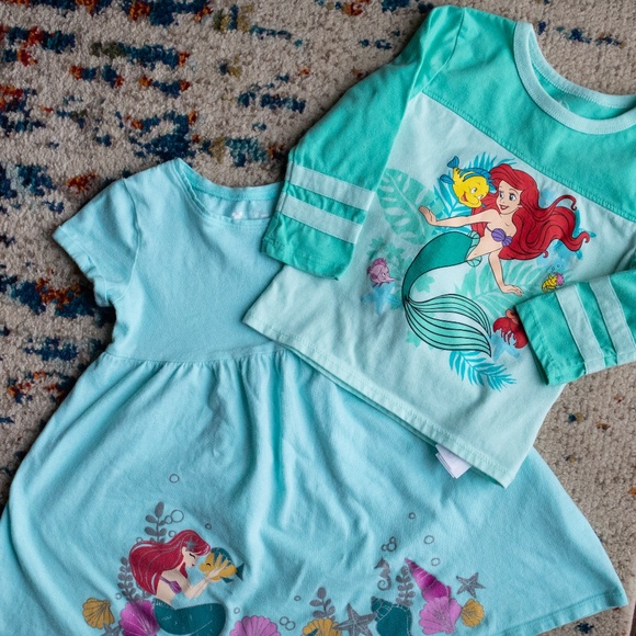 Disney | Matching Sets | Disney Toddler Girl Little Mermaid Ariel Set ...
